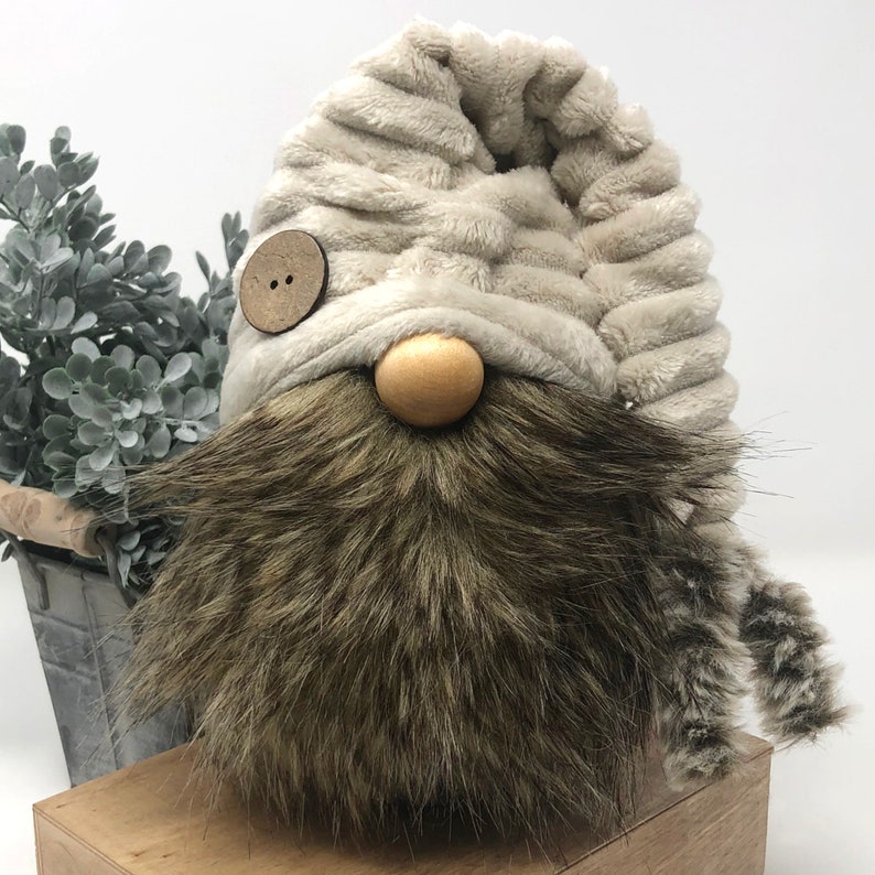 Fuzzy Forest Gnome Gnome Decor Rustic Modern Gnome - Etsy