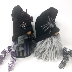 Halloween Gnome Couple Fall Home Decor, Witch Gnome, Goth Gnomes - Etsy