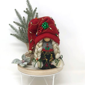 Holiday Decor Female Gnome | Christmas Gnome Decor, Unique Handmade ...
