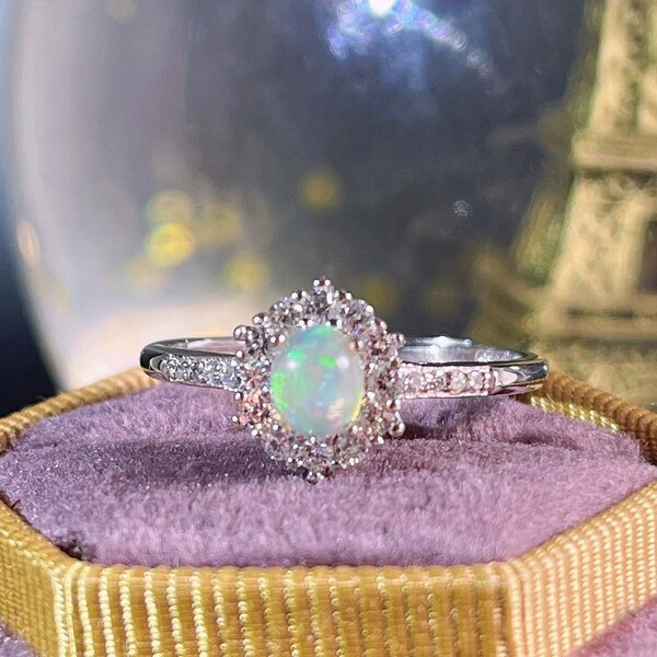 Simple Opal Ring - Etsy