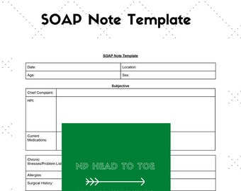 Best SOAP Note Template 2 Pages and 2 Bonus Pages With Guidelines for ...