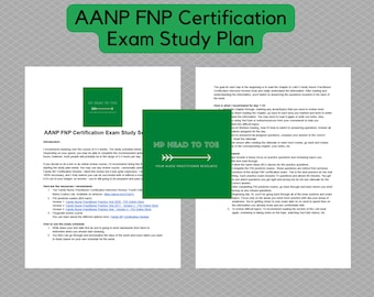 AANP Exam 6-week Study Plan , FNP (works for ANCC as Well) - Etsy