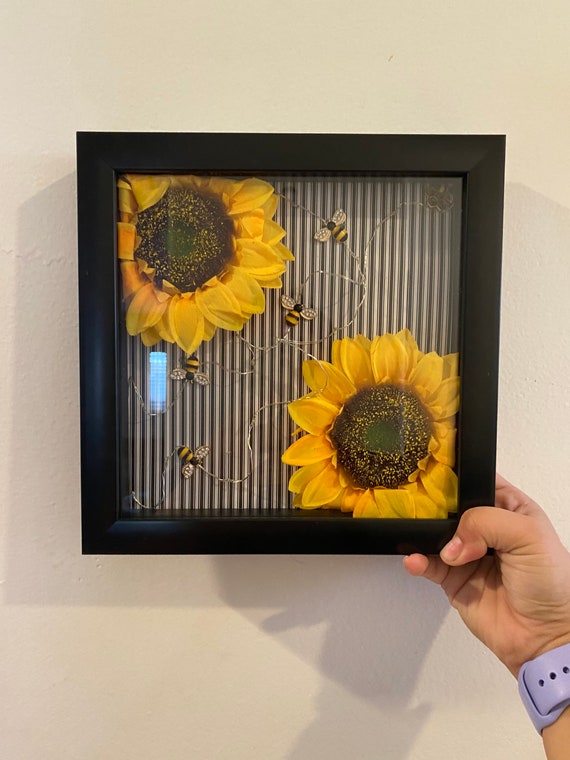 Sunflower Shadow Box 8x8 - Etsy
