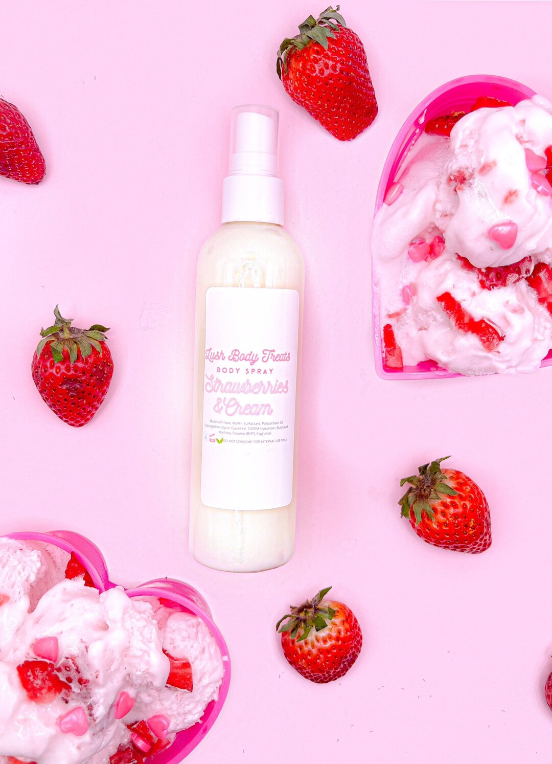 Strawberries & Cream Body Spray - Etsy