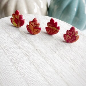 CLAY FALL EARRINGS Handmade Earrings Stud Earrings Polymer Clay ...