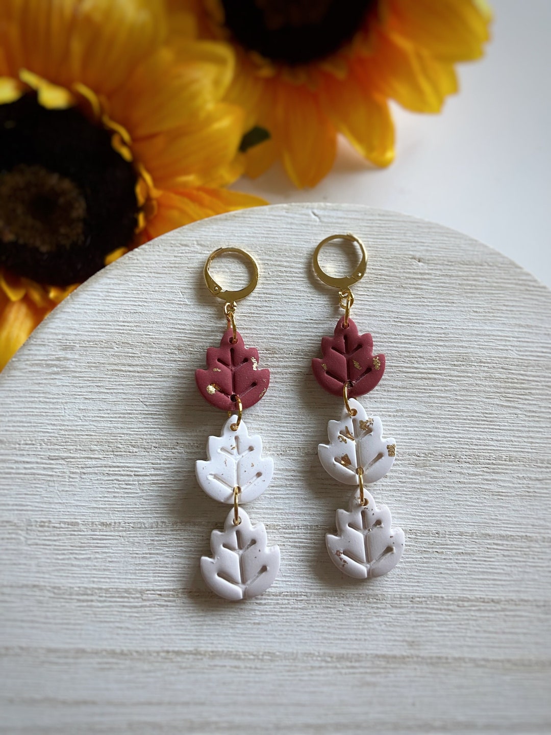 CLAY FALL EARRINGS Handmade Earrings Women's Dangle - Etsy