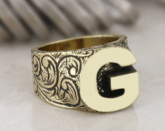 Monogram G Ring - Etsy
