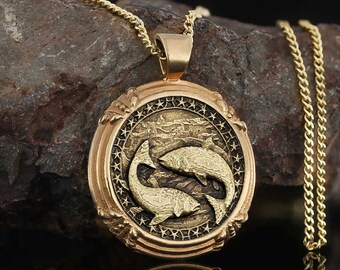 Pisces Pendant | Etsy