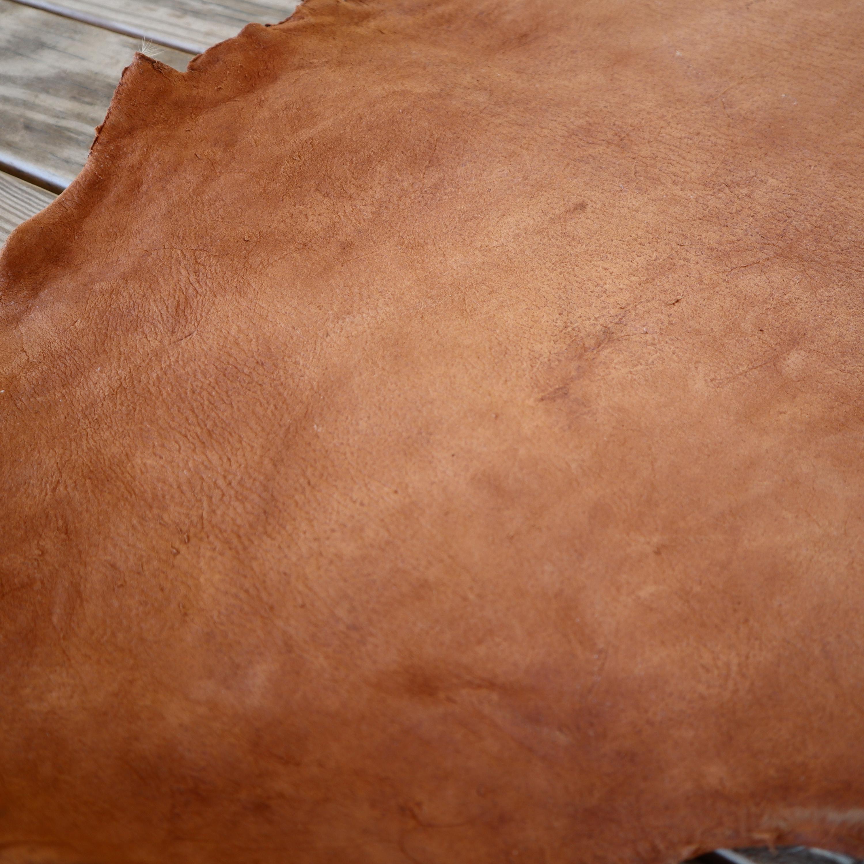 Oak Bark Tan Deer Skin - 8.25 Sq Ft Approx - Traditional Vegetable Tan ...