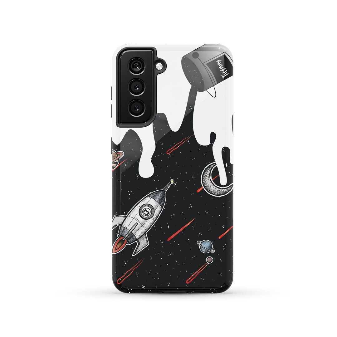 Personalized Space Themed Phone Case Rocketship Tough Phone - Etsy