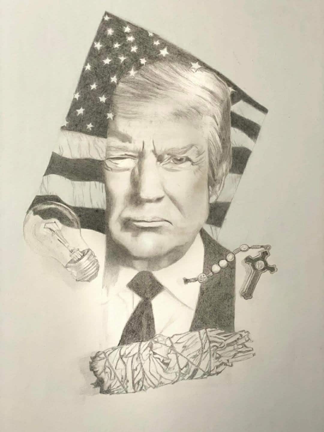 Pencil Drawing of President Trump - Etsy