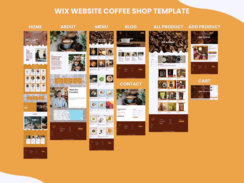 Coffee Cafe Wix Template Coffee Shop Wix Website Template Coffee Shop ...