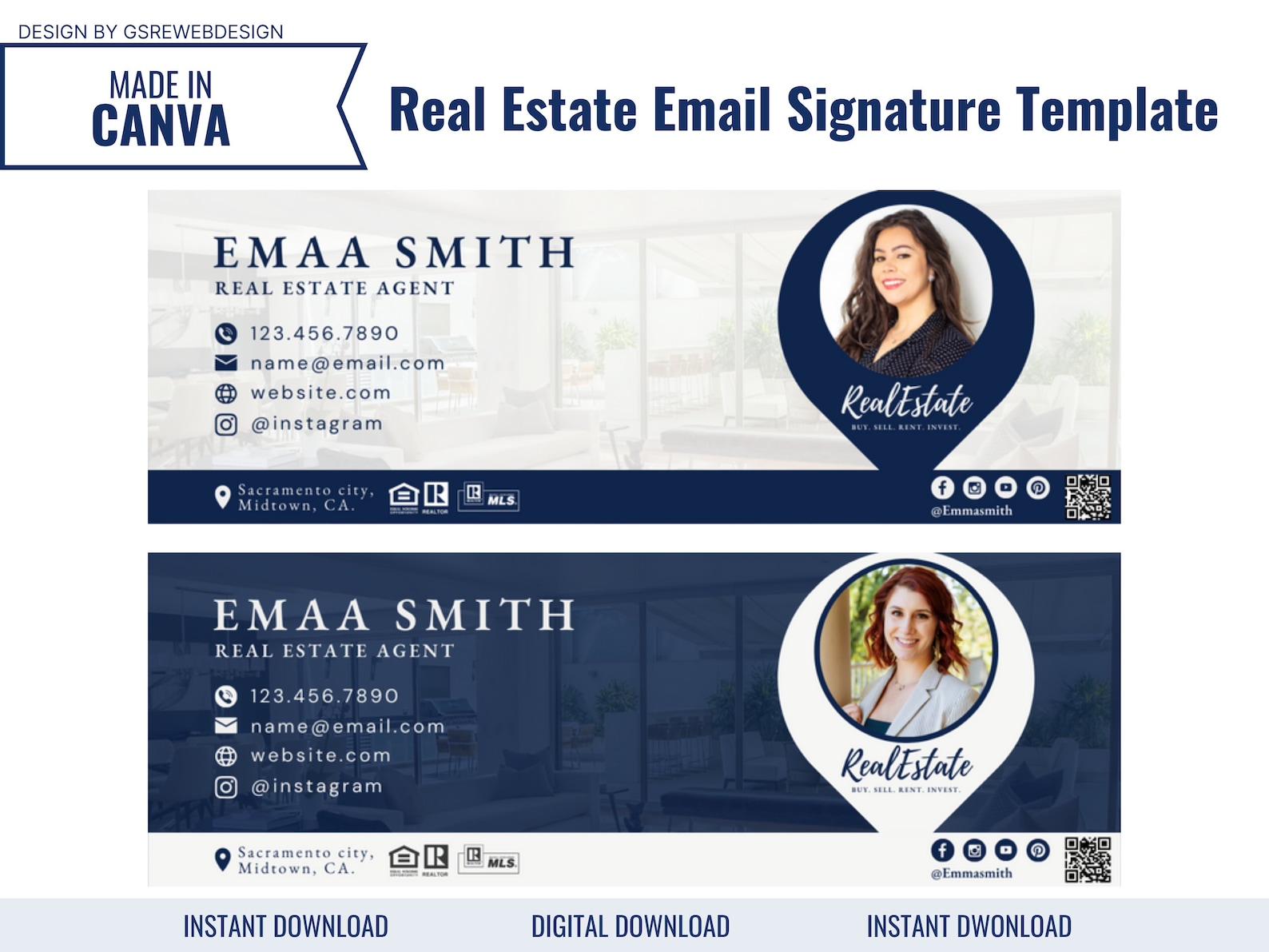 Real Estate Email Signature Template Email Signature Professional Email ...