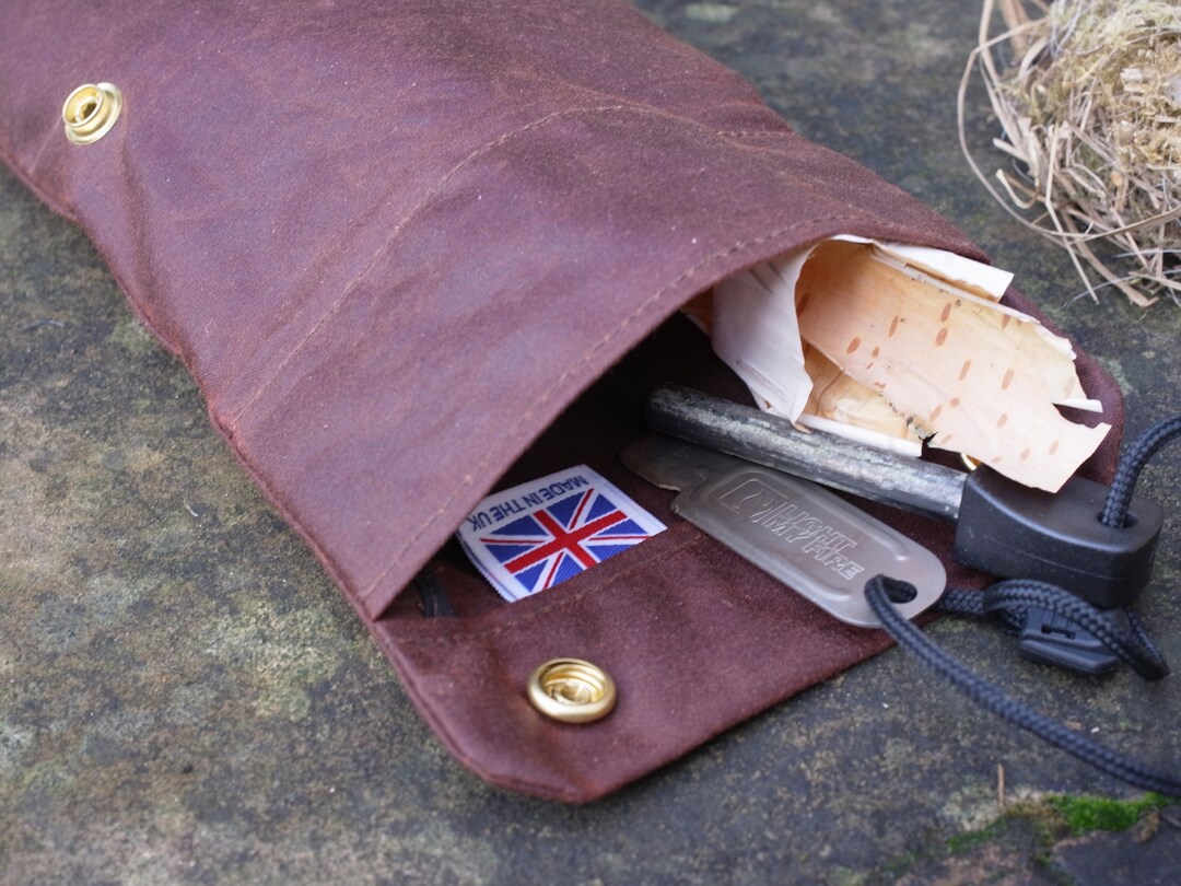 Waxed Cotton Tinder Pouch - Etsy
