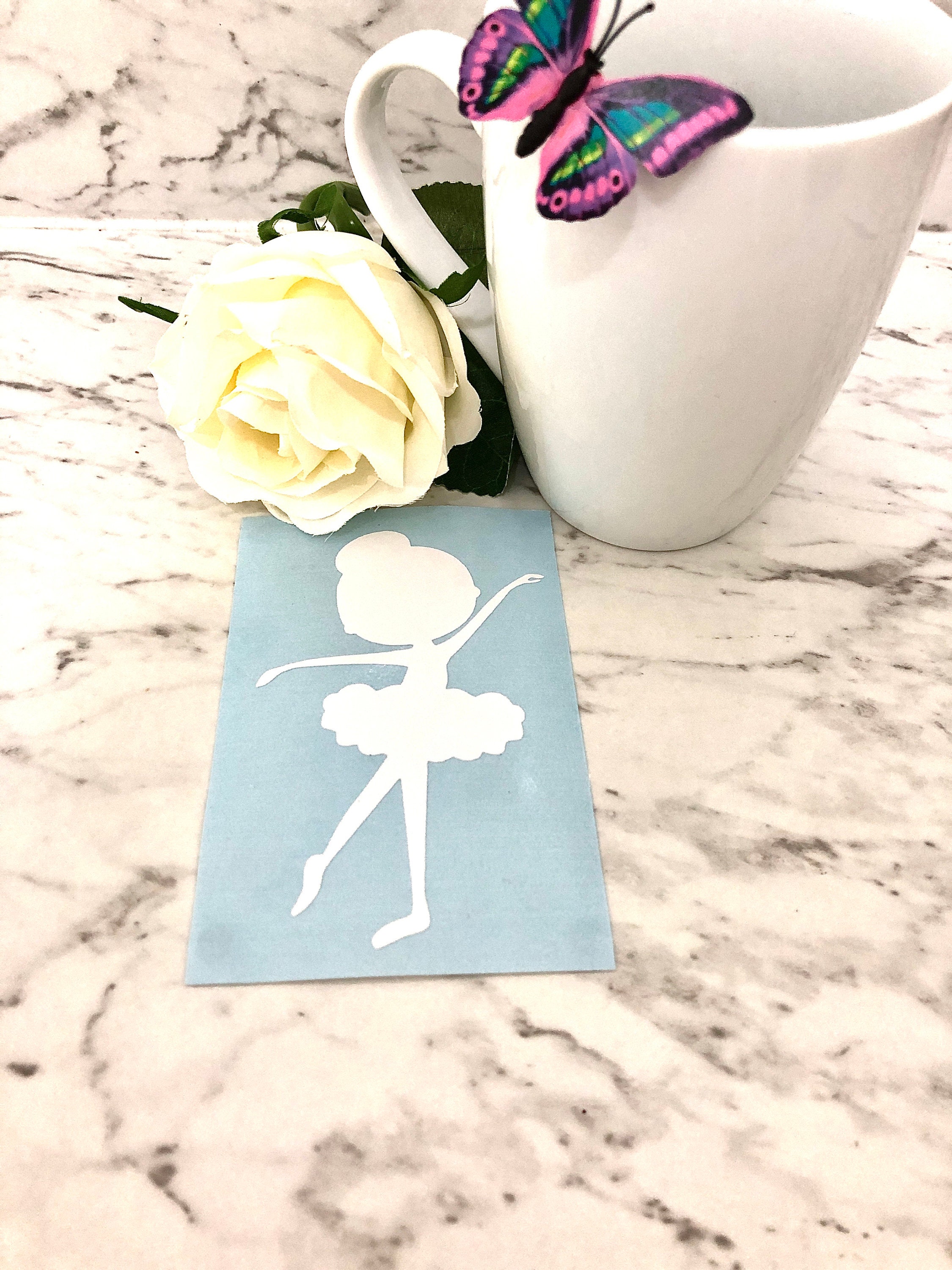 Set of 6 Ballerina Silhouettes Decals/stickers, Lunch Box Decals ...