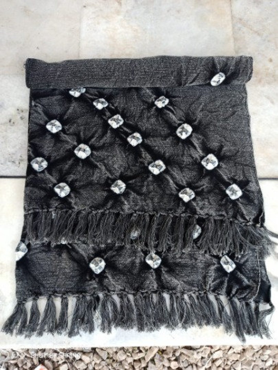 Black Geary Color Phard Design Throws Textile | Shibori Throws and ...