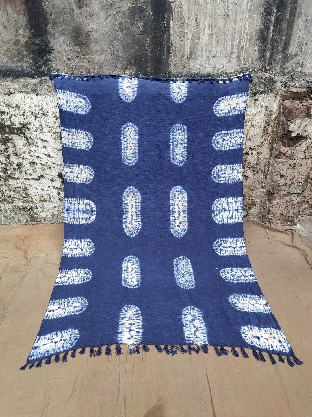 Indigo Blue Color New Design Throw Textile|shibori Throws and Blankets ...