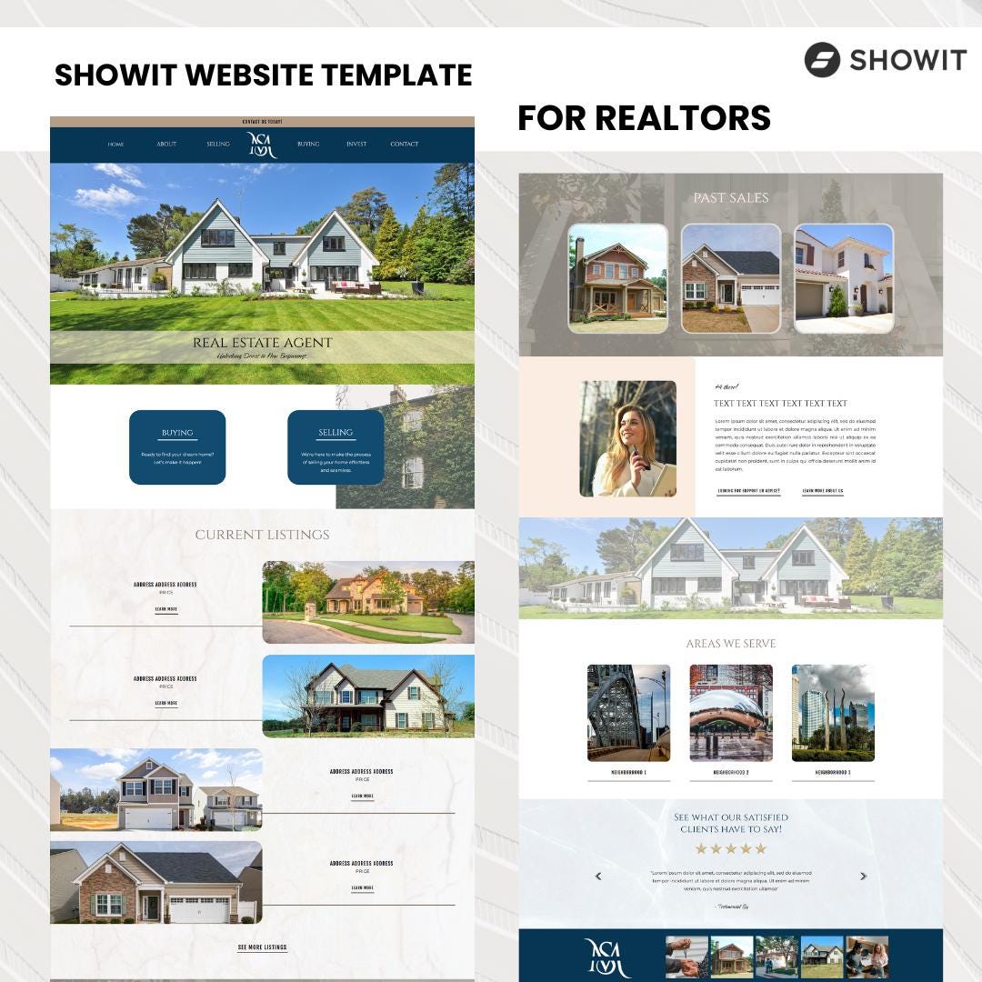 BROKERS Showit Website Template | Showcase Your Listings | Real Estate ...