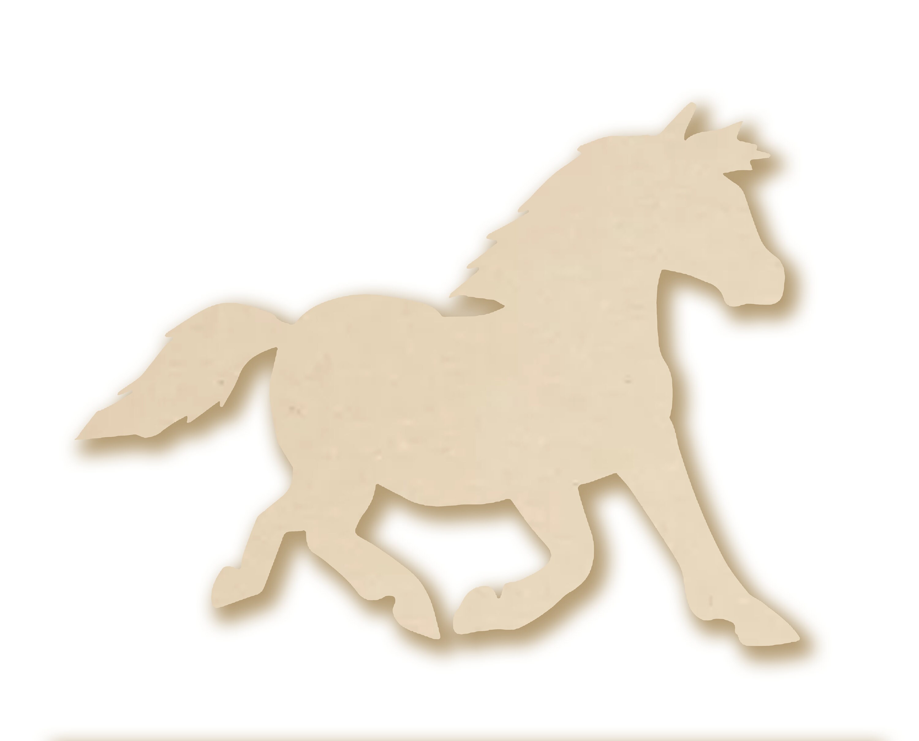 Pony Shape Any Size MDF Wood Cutout Unfinished MDF Wood Shape - Etsy