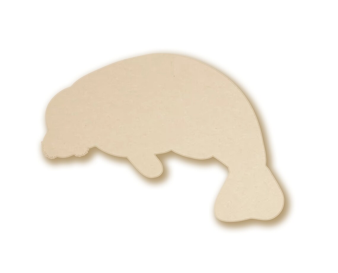 Manatee Shape Any Size MDF Wood Cutout Unfinished MDF Wood Shape - Etsy