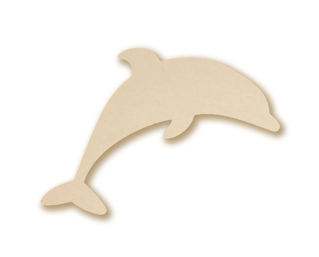 Dolphin Shape Any Size MDF Wood Cutout Unfinished MDF - Etsy