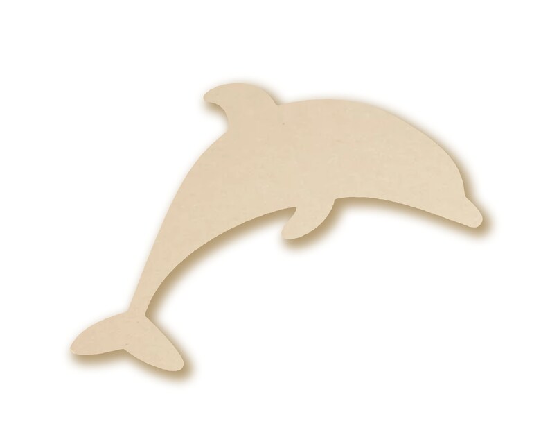 Dolphin Shape Any Size MDF Wood Cutout Unfinished MDF - Etsy