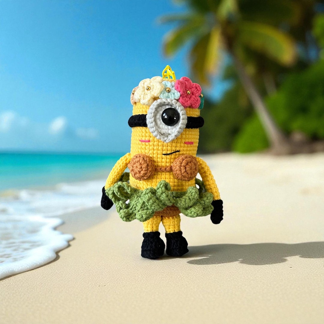 Crochet Minion Keychain - Etsy