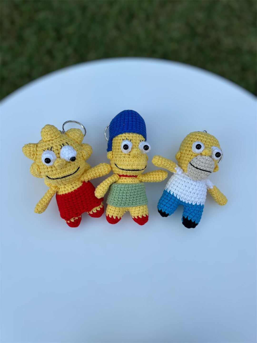 Crochet Simpson Family Keychain - Etsy