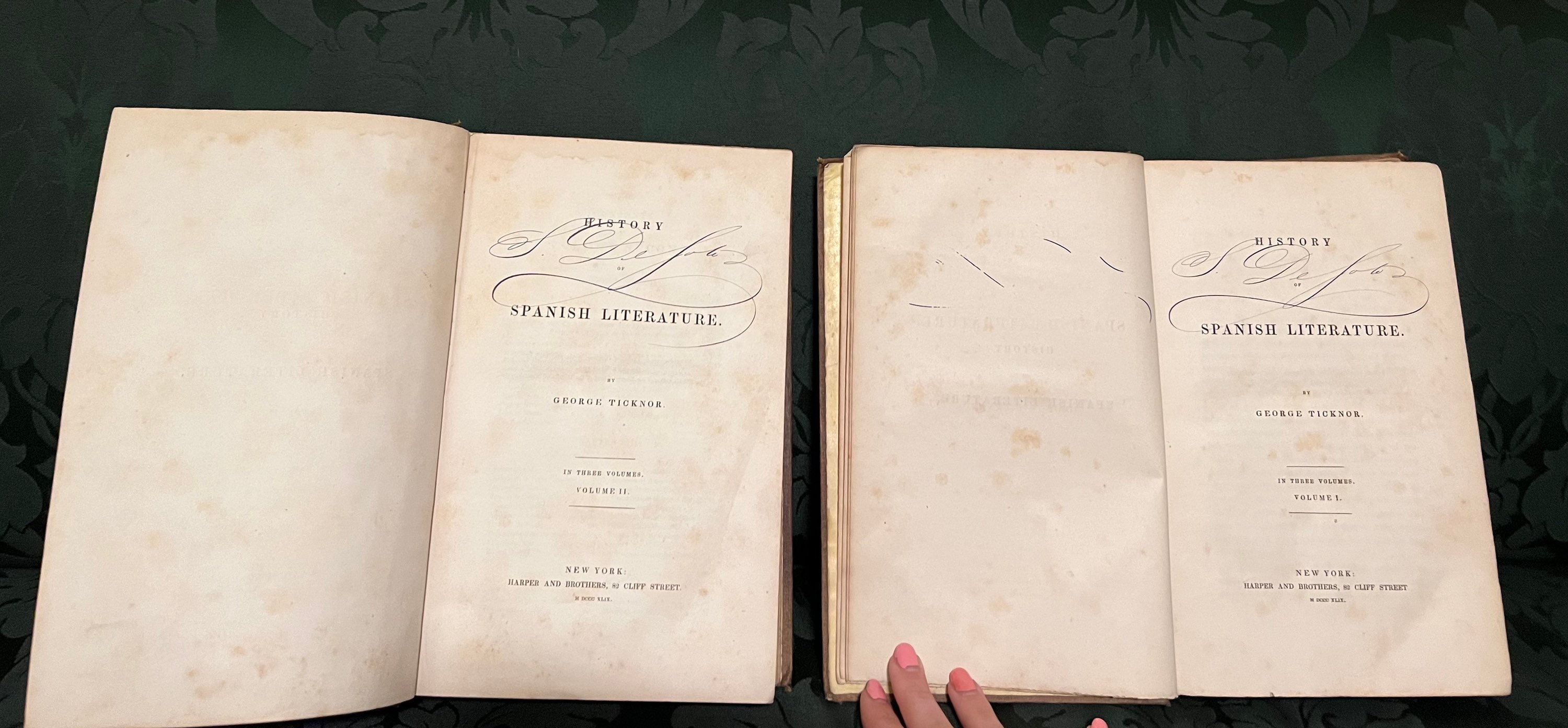 Antique Hardcover Book Set the History of Spanish Literature - Etsy