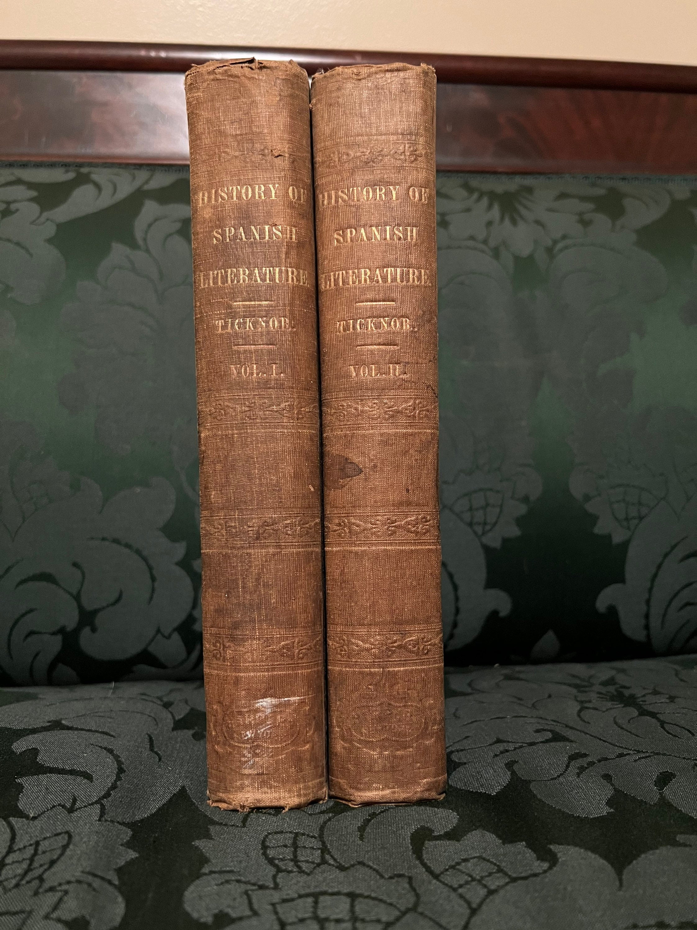 Antique Hardcover Book Set the History of Spanish Literature - Etsy