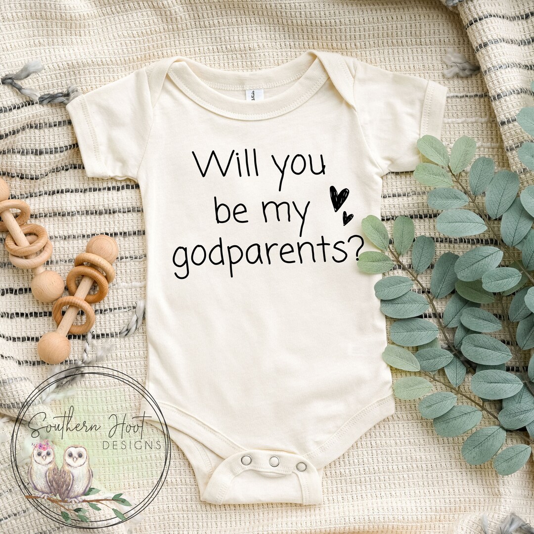 Will You Be My Godparents Onesie®, Godparents Onesie®, Baby Onesie®, Birth Announcement ...