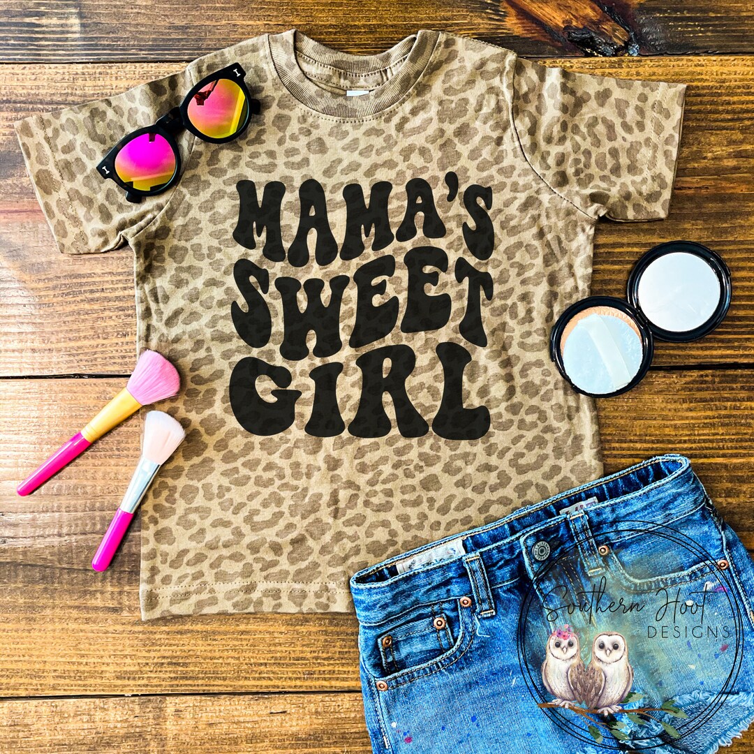 Mamas Sweet Girl Shirt, Mini Me Shirt, Girl Shirt, Brown Leopard Shirt ...
