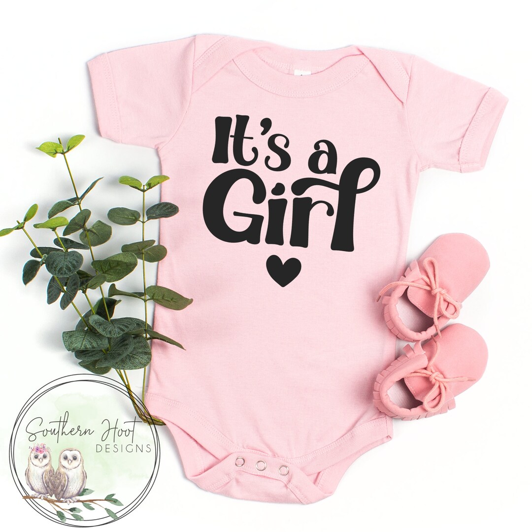 It's A Baby Girl Onesie®, Gender Reveal Onesie®, He or She Onesie ...