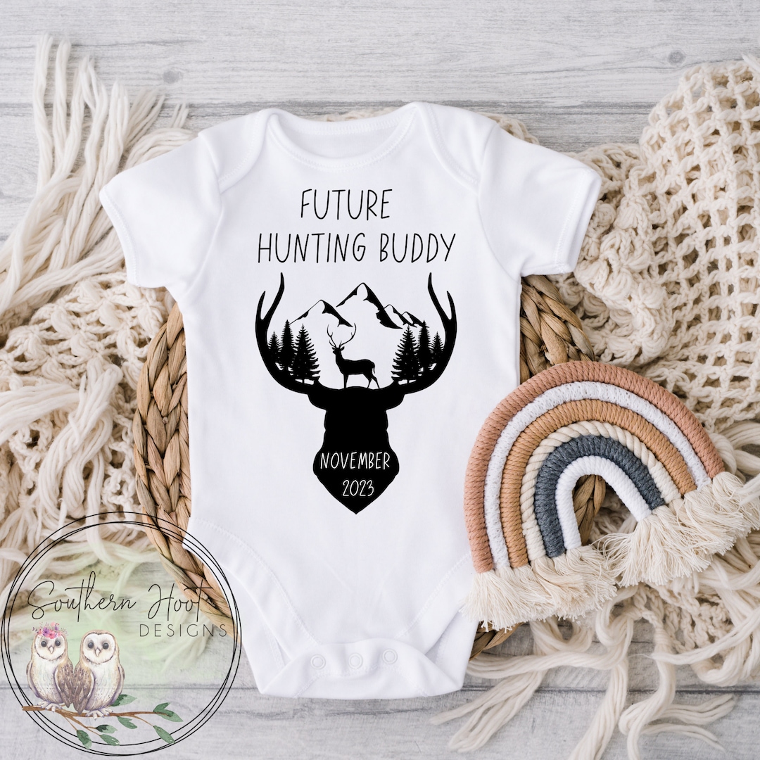 Future Hunting Buddy Onesie®, Due Date Onesie®, Custom Announcement ...