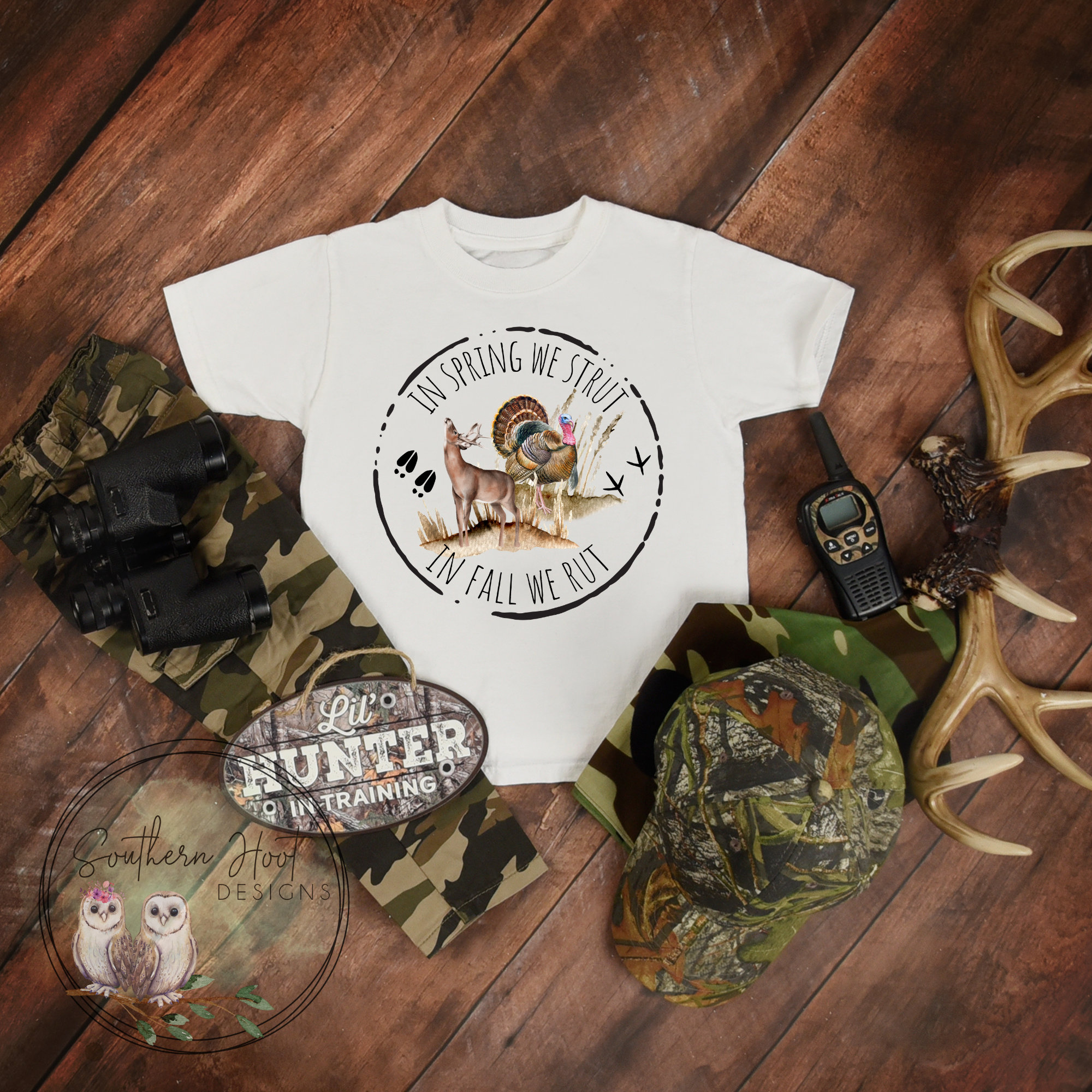 In Spring We Strut and in Fall We Rut Shirt Turkey and Deer - Etsy