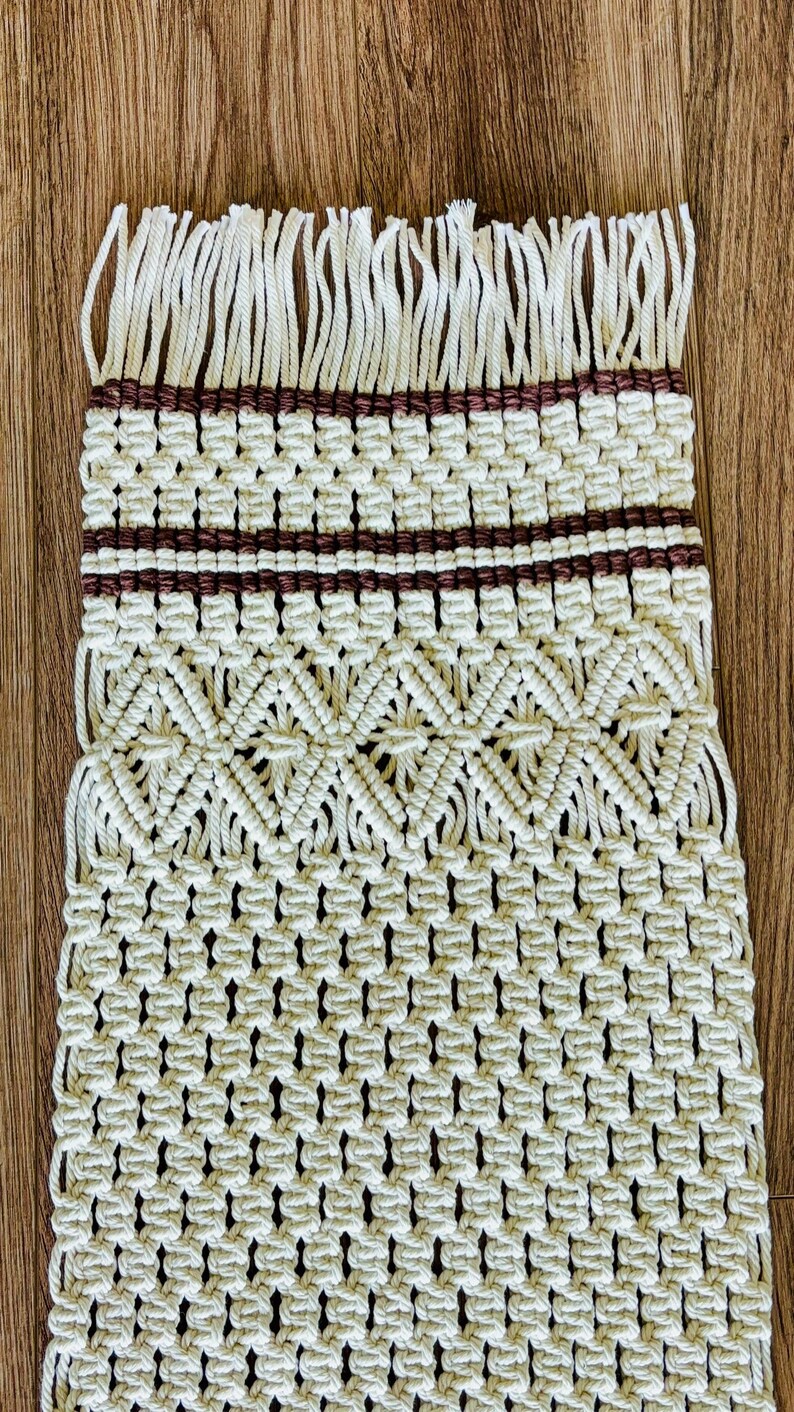 Handmade Macrame Table Runner, Boho Table Décor, Table Runner With ...