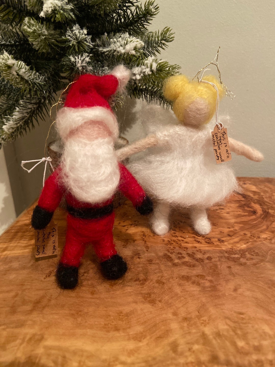 Felted Father Christmas and Felted Fembot Fairy Felted Hand - Etsy