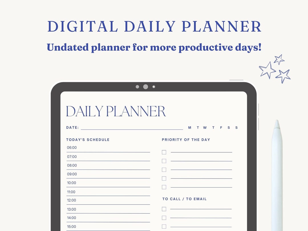 Digital and Printable Daily Planner 2023 Digital Planner - Etsy