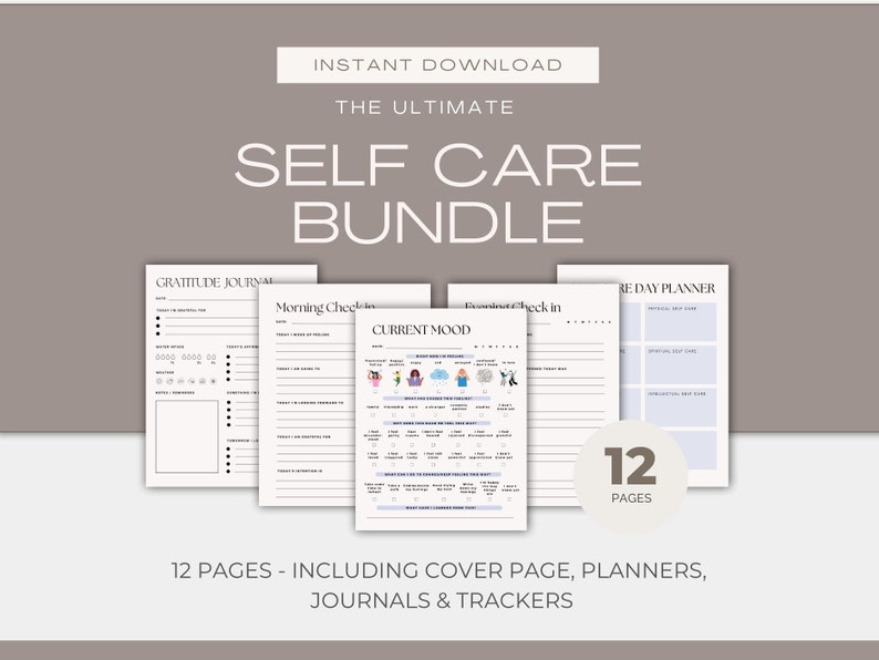 Ultimate Self-care Bundle Digital Printable AM & PM - Etsy