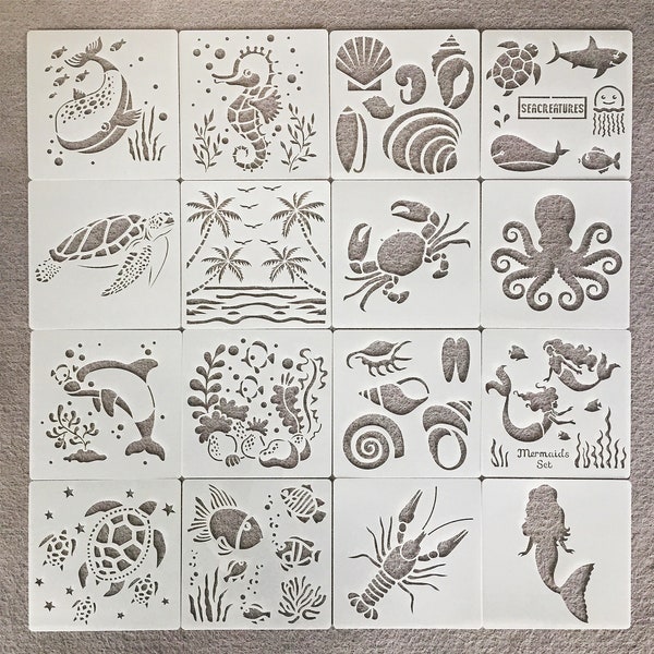 Ocean Stencils - Etsy