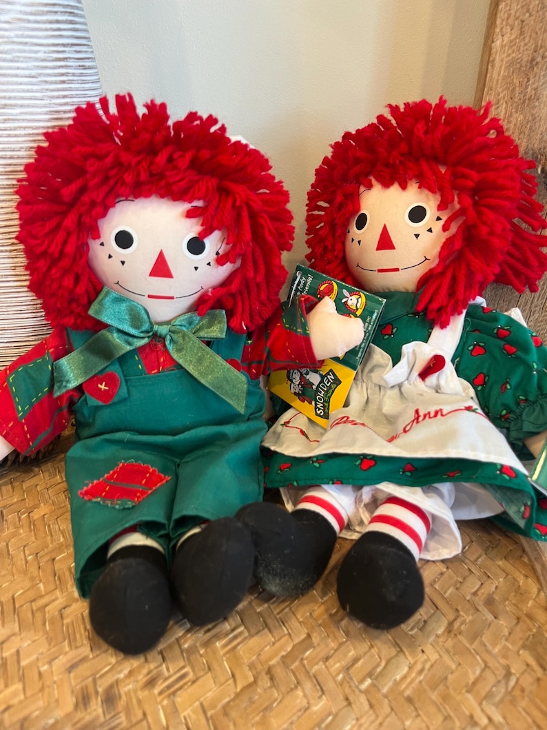 Vintage Raggedy Ann and Andy Doll: 1998 Snowden Christmas Plush NWT - Etsy