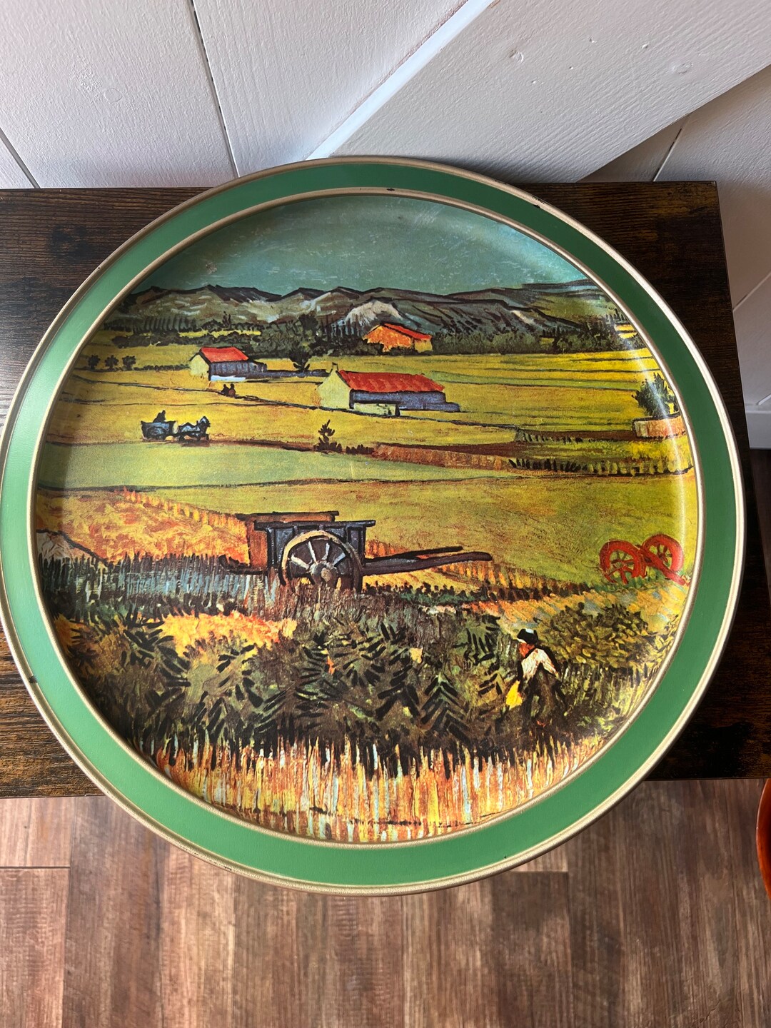 VAN GOGH Tray Serving Landscape Gardens Color Tin 13.5 ARTISTIC ...