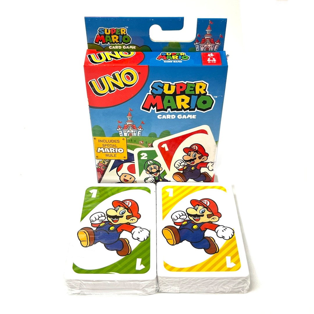 UNO Super Mario Card Game Gift for Kids New - Etsy