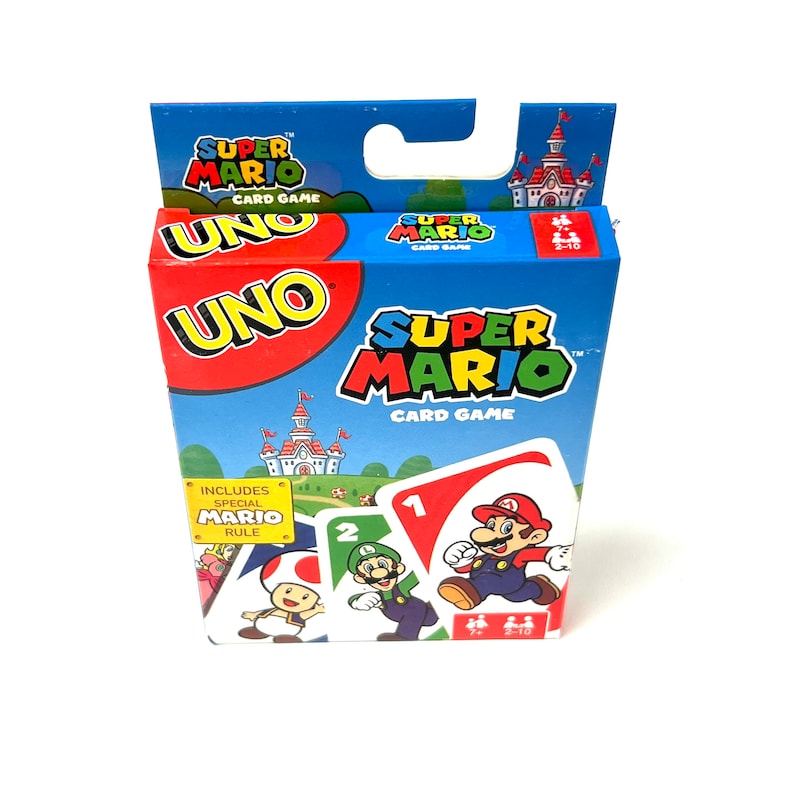 UNO Super Mario Card Game Gift for Kids New - Etsy