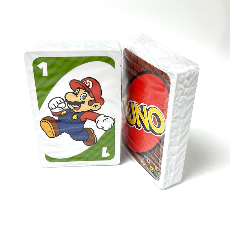 UNO Super Mario Card Game Gift for Kids New - Etsy