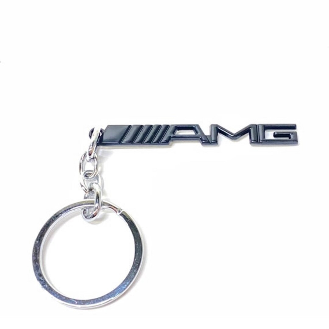 Universal 3D AMG Logo Black Car Home Keychain Ring Decoration Gift ...