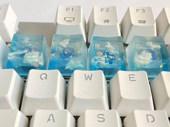 Electronics & Accessories WASD Dreamy Cloud Keycaps Handmade Resin ...