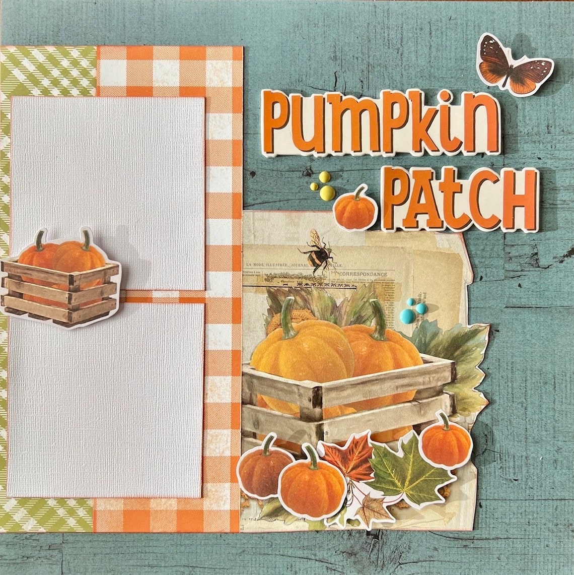 Pumpkin Patch 12x12 Scrapbook Page Layout Kit - Etsy