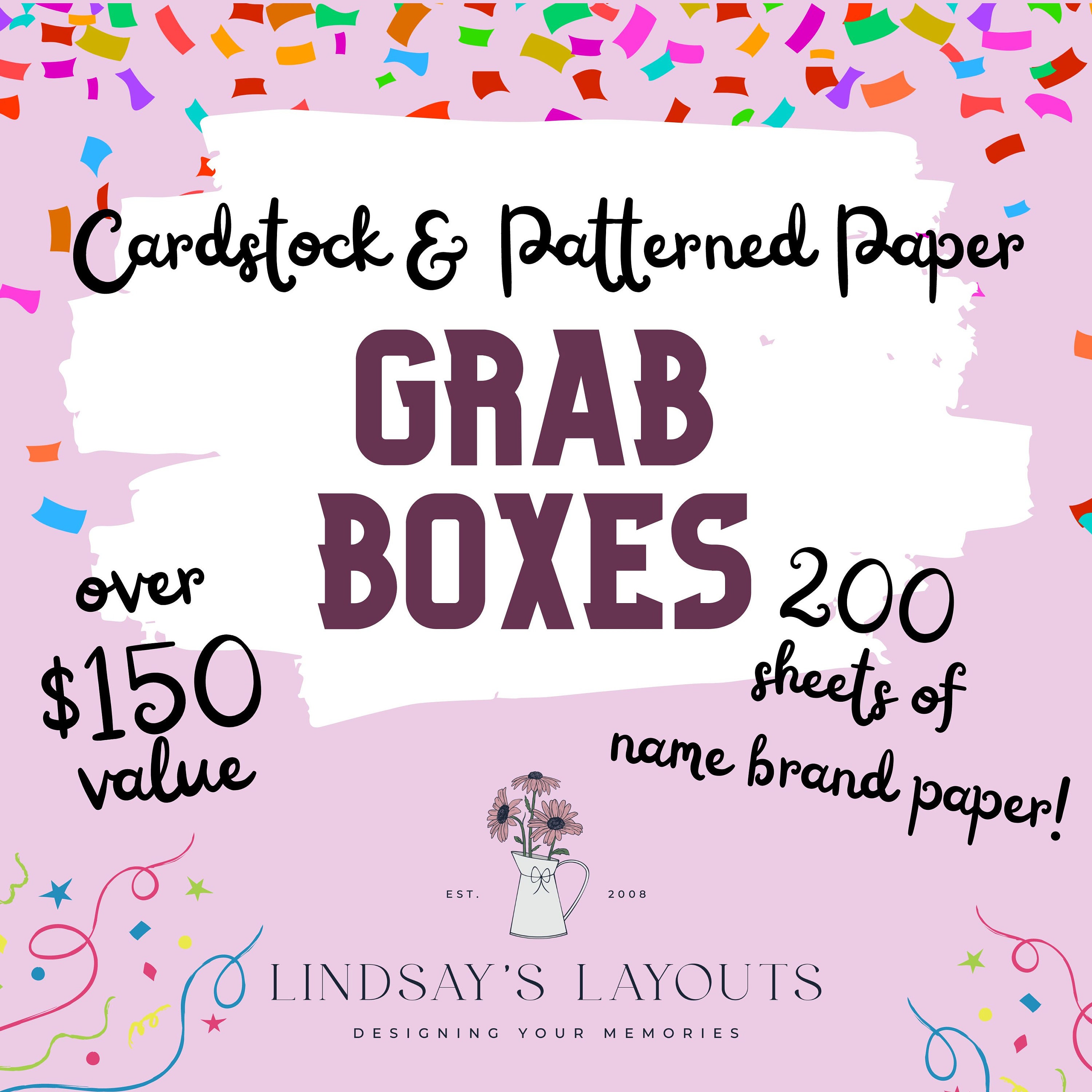 Destash Grab Box Giant Bulk Lot of 12x12 Cardstock and Patterned Paper ...