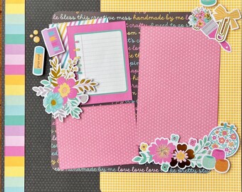 Crop and Create 12x12 Scrapbook Layout Page Kit - Etsy